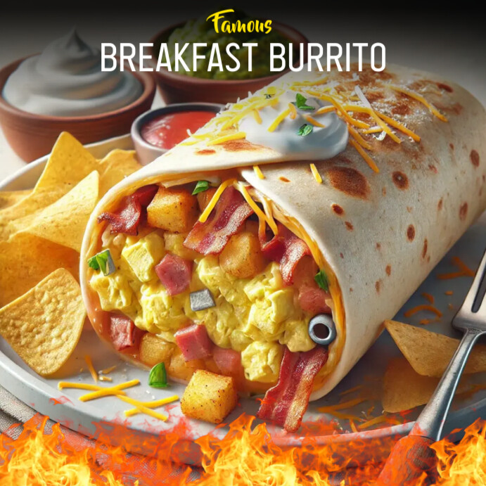 Copy of Breakfast Burrito Instagram Ad | PosterMyWall