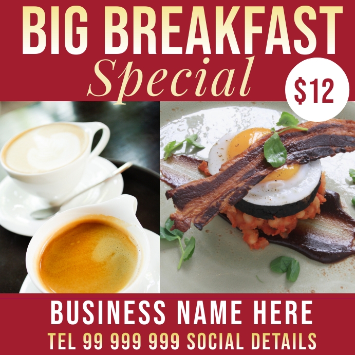 breakfast deal Template | PosterMyWall