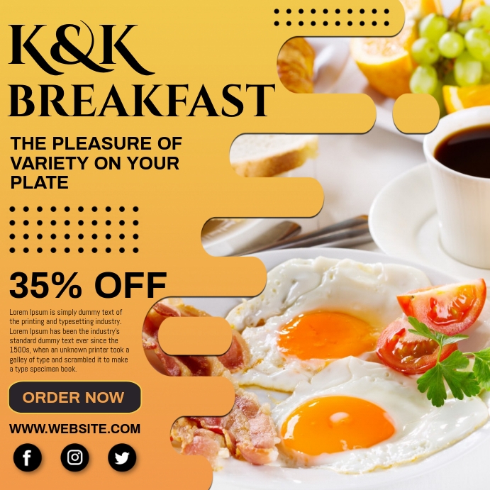 BREAKFAST Template | PosterMyWall