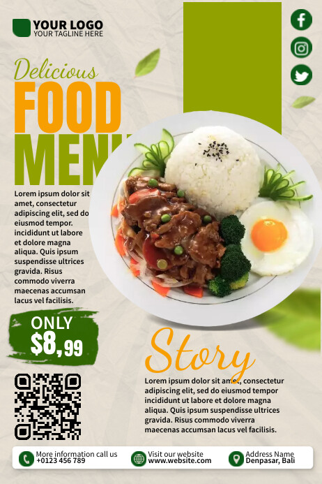 Breakfast Food Ads Template | PosterMyWall