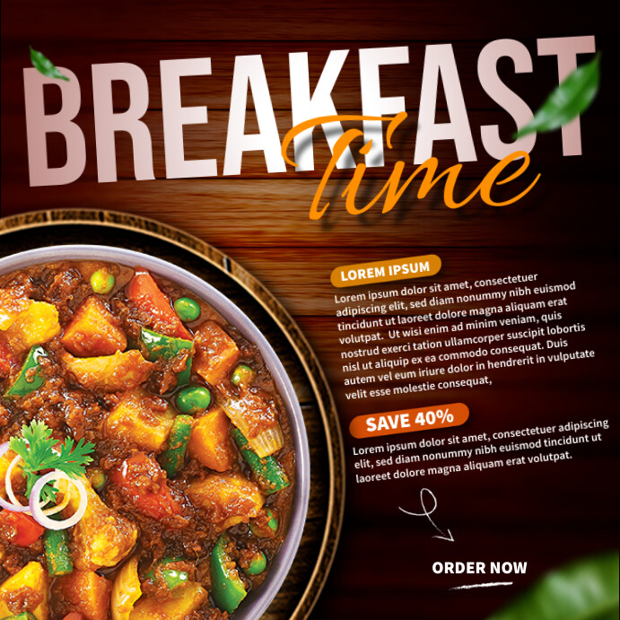 Copy of Breakfast Food Ads | PosterMyWall