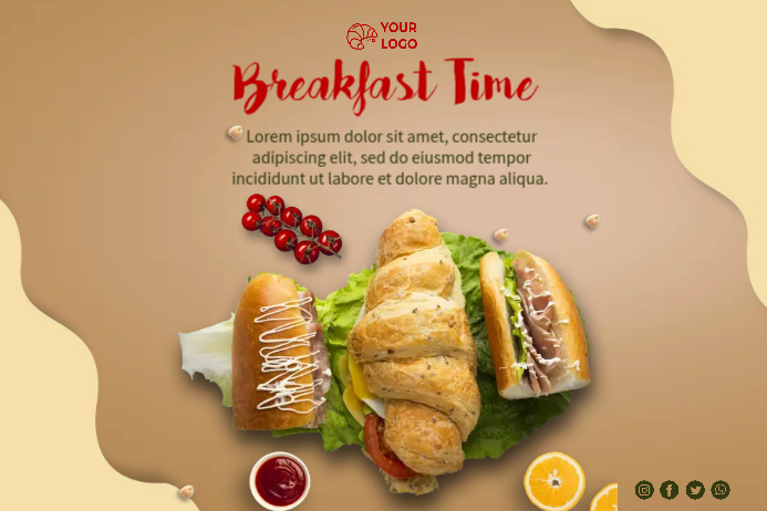 Breakfast Food Menu Ads Template | PosterMyWall