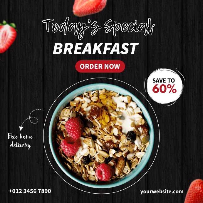 Breakfast Food Menu Template | PosterMyWall