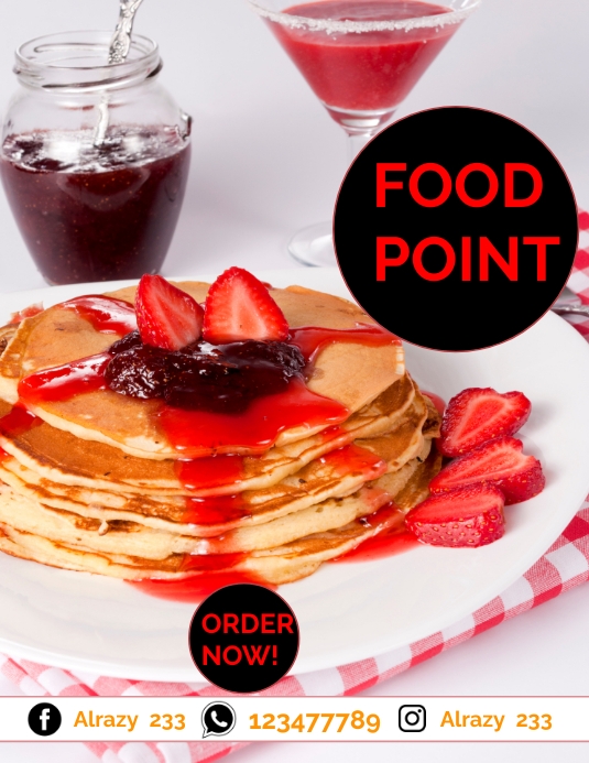 Breakfast food point Template | PosterMyWall