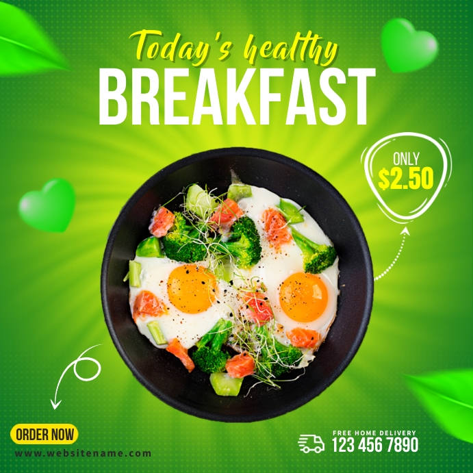 Copy of Breakfast Food Poster | PosterMyWall