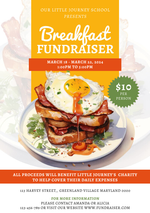 Breakfast Fundraiser Template | PosterMyWall