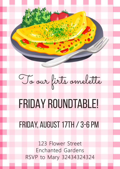 Sjabloon Breakfast Invitation, Omelette Invitation | PosterMyWall
