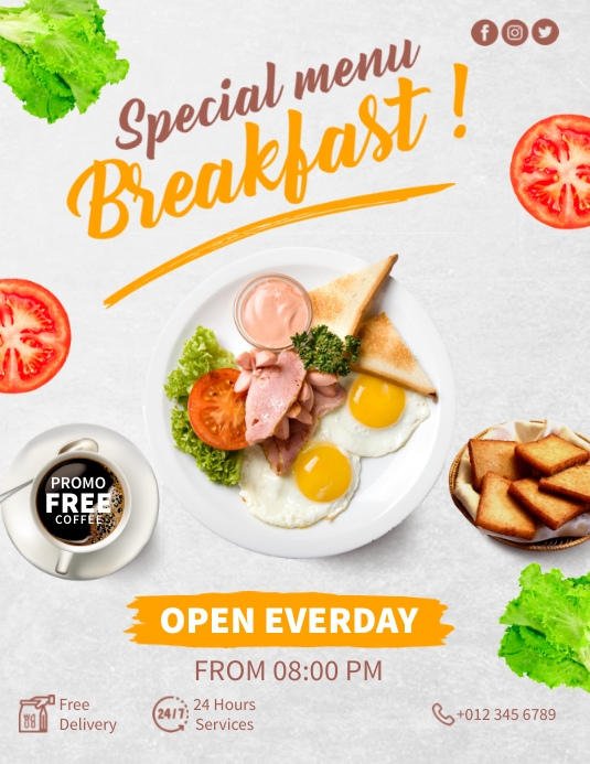 Breakfast Menu Template | PosterMyWall