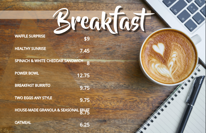 Breakfast Menu Template | PosterMyWall