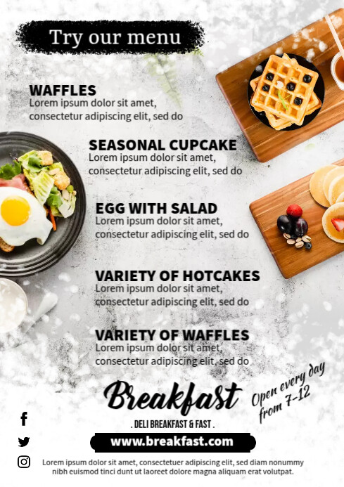 Breakfast Menu Template | PosterMyWall