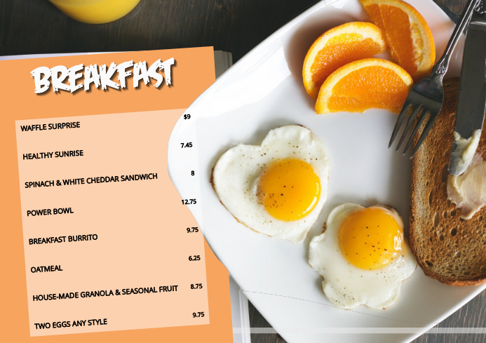 Breakfast Menu Template | PosterMyWall