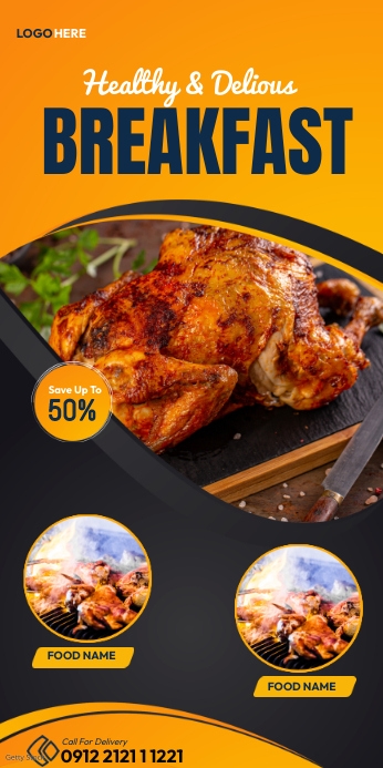 Copy of Breakfast Menu Design | PosterMyWall