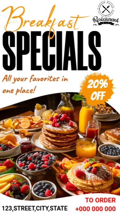 Plantilla de Breakfast Menu Flyer | PosterMyWall