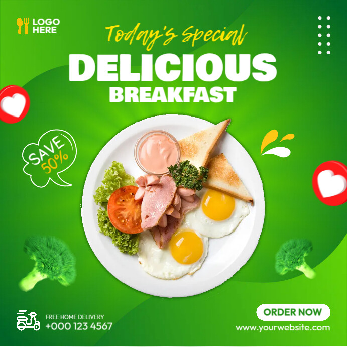 Copy of Breakfast Menu Instagram | PosterMyWall