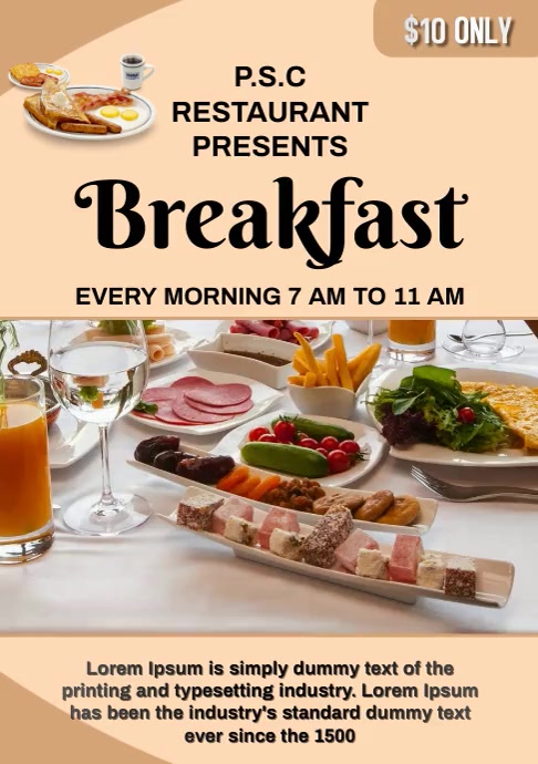 BREAKFAST offer video Template | PosterMyWall