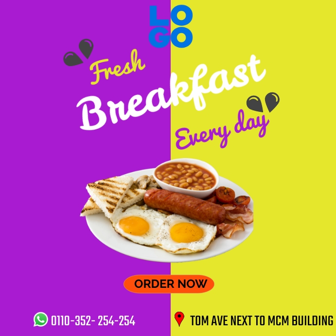 Breakfast poster Template | PosterMyWall