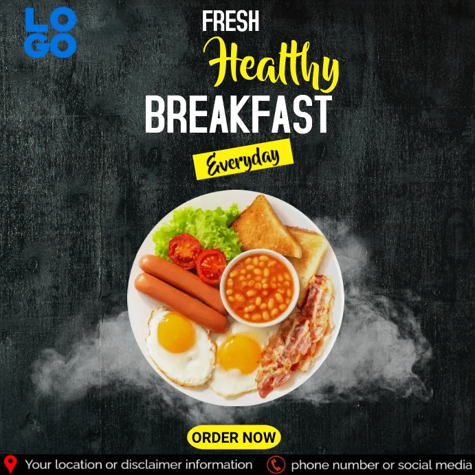 Breakfast poster Template | PosterMyWall