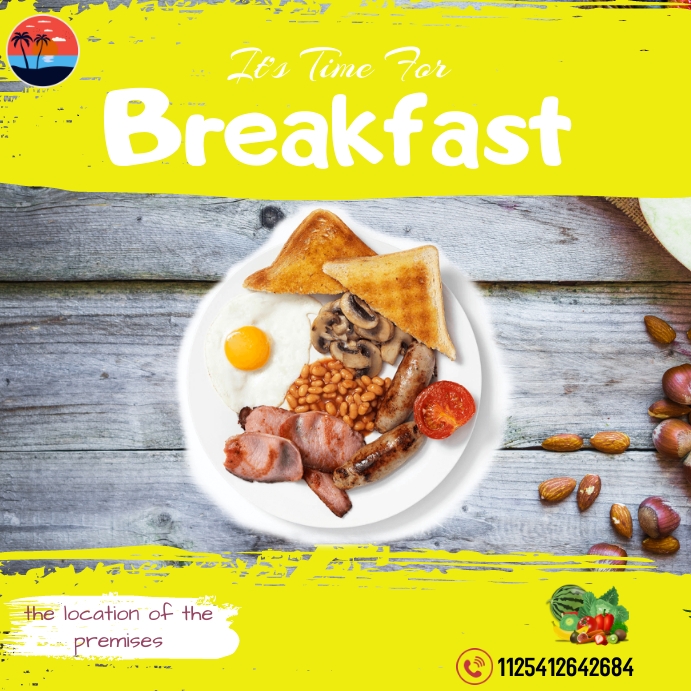 Breakfast poster Template | PosterMyWall