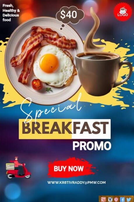 Copy of Breakfast Promo Poster | PosterMyWall