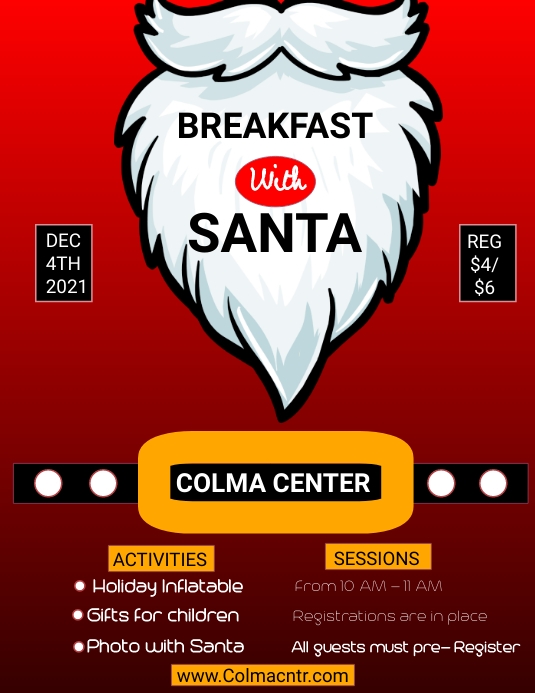 Breakfast with Santa Template | PosterMyWall