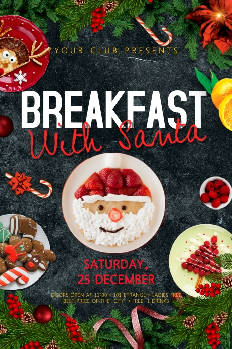 Breakfast With Santa Template | PosterMyWall