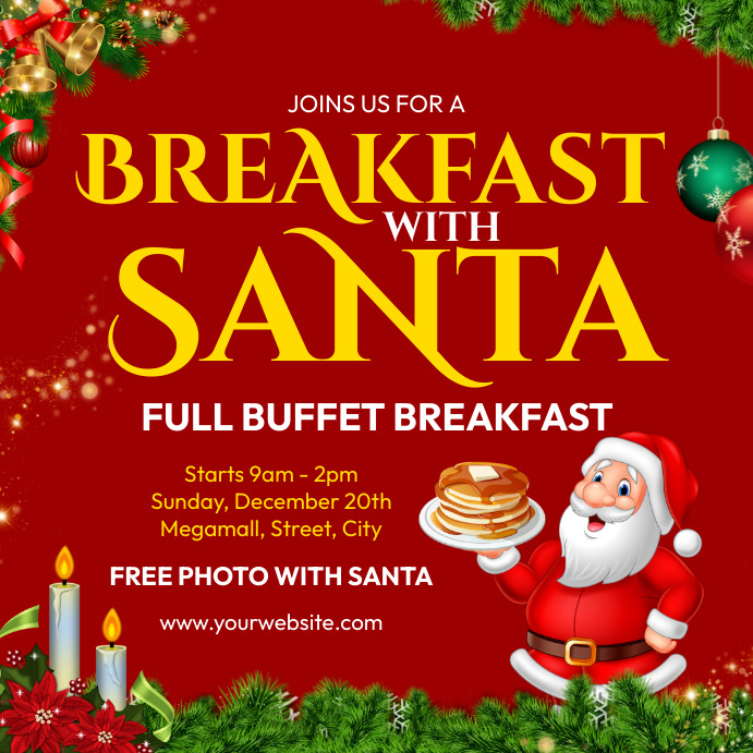 Copy of Breakfast with Santa | PosterMyWall