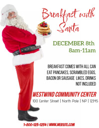 BREAKFAST WITH SANTA Template | PosterMyWall