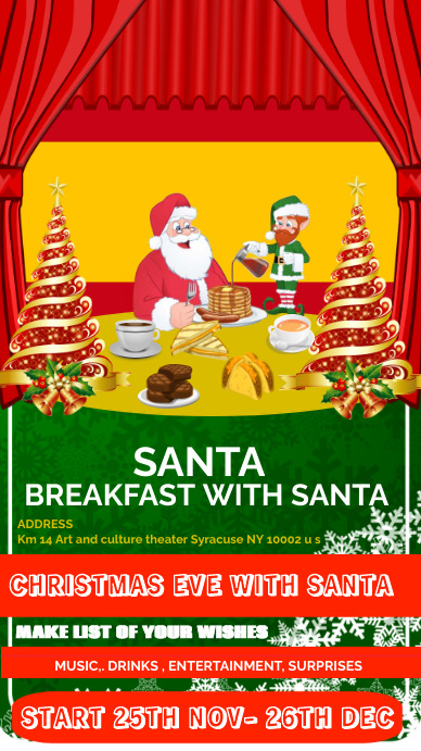 Copy of Breakfast with Santa | PosterMyWall