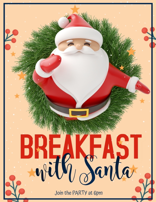 breakfast with santa Template | PosterMyWall