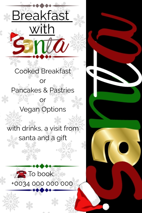 Breakfast with Santa Template | PosterMyWall