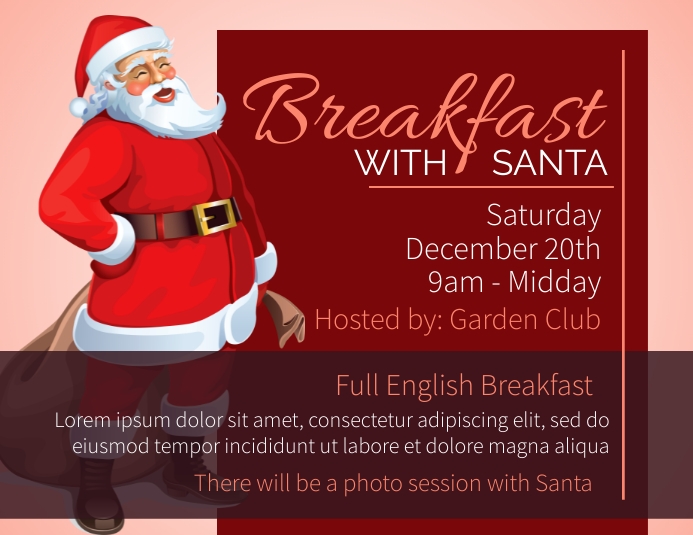 Breakfast with Santa Template | PosterMyWall