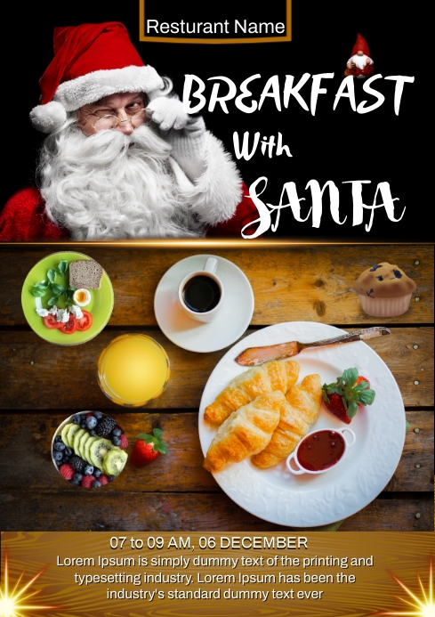 Copy of breakfast with santa | PosterMyWall
