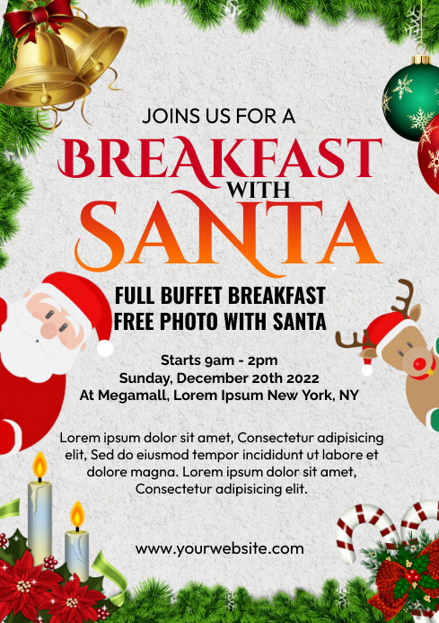 Breakfast with Santa Template | PosterMyWall