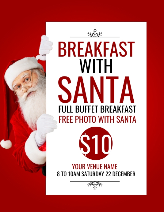 Copy of Breakfast with Santa Flyer | PosterMyWall