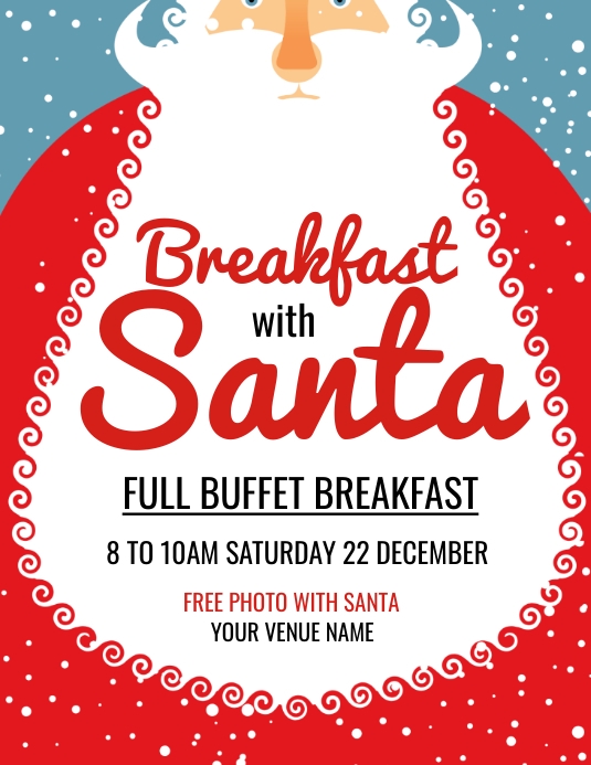 Breakfast with Santa Flyer Template | PosterMyWall
