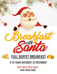 Breakfast with Santa Flyer Template | PosterMyWall