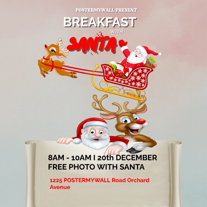Breakfast With Santa Flyer Template 10 | PosterMyWall