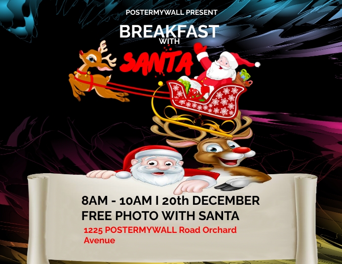 Breakfast With Santa Flyer Template 4 | PosterMyWall