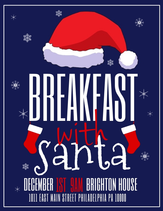 Breakfast with Santa Template | PosterMyWall