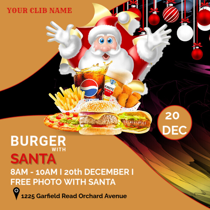 Plantilla de Breakfast With Santa flyers 2 | PosterMyWall