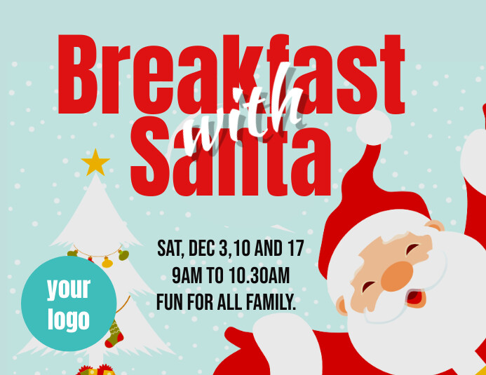 Breakfast with Santa flyers for restaurants Template | PosterMyWall