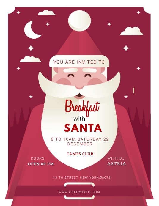 Breakfast With Santa Invitation Template | PosterMyWall
