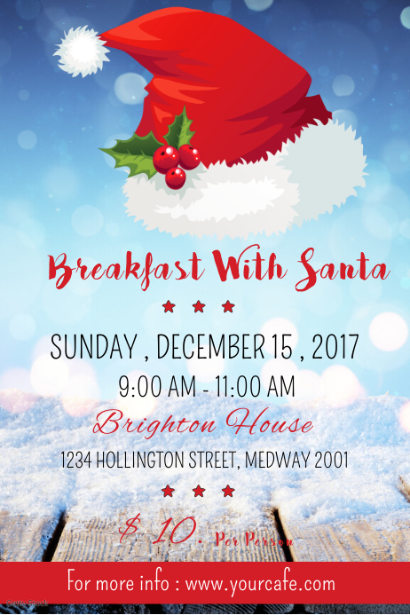 Breakfast With Santa Template | PosterMyWall