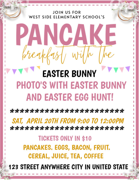 Copy of Breakfast With The Easter Bunny Flyer | PosterMyWall