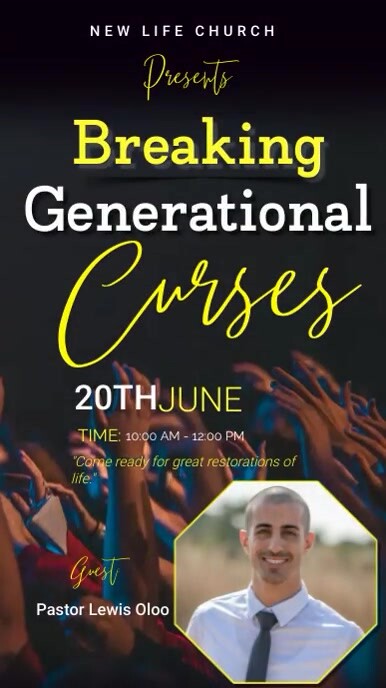 breaking generational curses church poster Template | PosterMyWall
