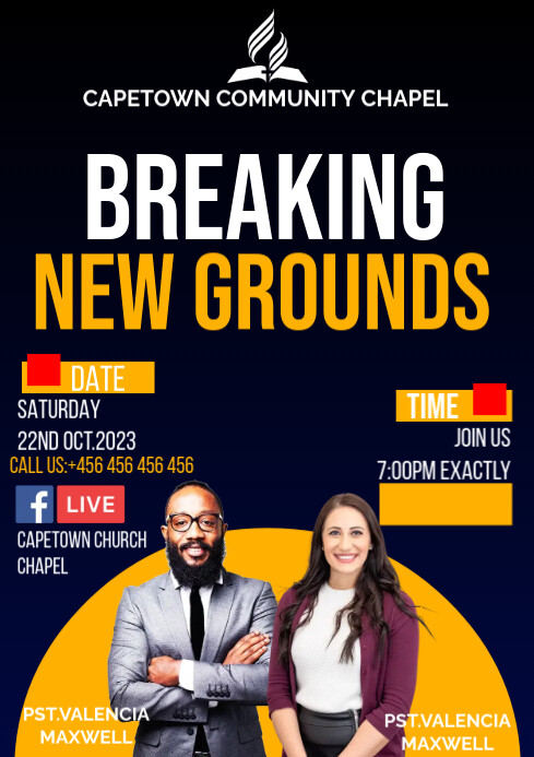 Copy of breaking new grounds flyer template | PosterMyWall