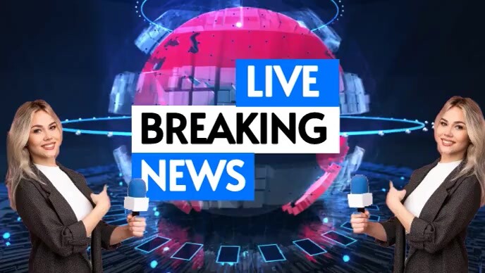 Copy of breaking news live stream streaming online, b | PosterMyWall