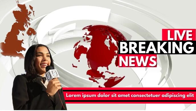 breaking news live stream streaming online, b Template | PosterMyWall