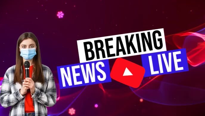 Plantilla de Breaking News Live Youtube Thumbnail,reaking | PosterMyWall