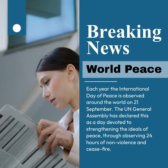 Plantilla de Breaking News World Peace | PosterMyWall